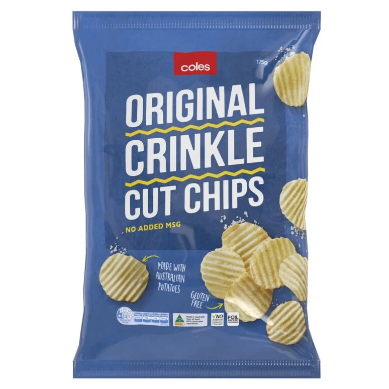 Coles Original Crinkle Cut Potato Chips reviews | ProductReview.com.au