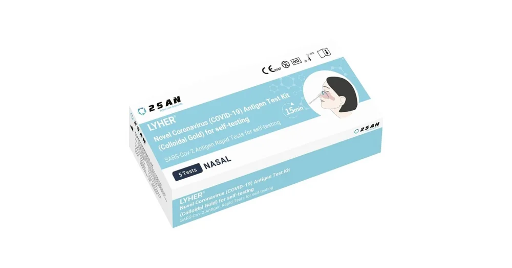 2San Lyher COVID-19 Rapid Antigen Nasal Test 5 Pack reviews ...