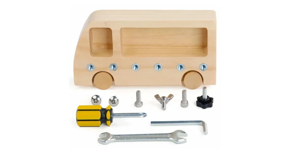 Axel Adventures Montessori Screwdriver Board Set, Wooden Busy Board ...