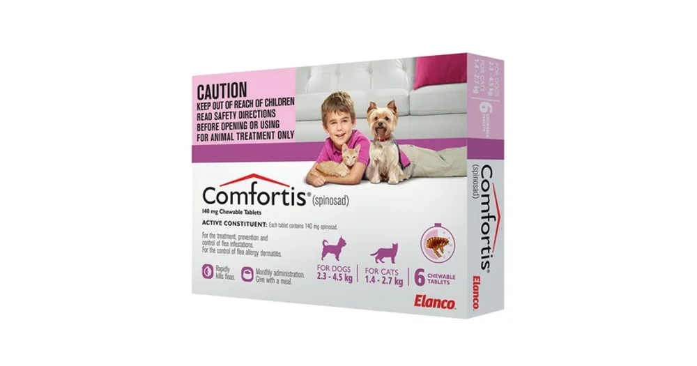 Comfortis Tablets Pink (For Dogs 2.3 - 4.5kg, Cats 1.4 - 2.7kg) reviews ...
