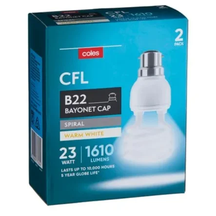 Coles 23W Spiral Warm White Light Globe reviews | ProductReview.com.au