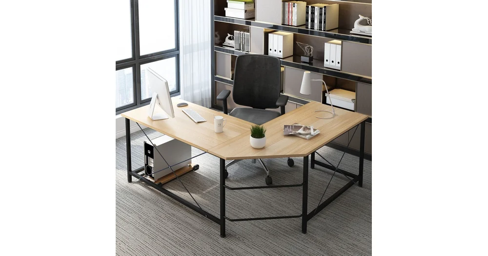 Prestige Corner Computer Desk (Oak) reviews | ProductReview.com.au