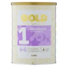 Coles Gold Newborn Infant Formula Stage 1 reviews | ProductReview.com.au