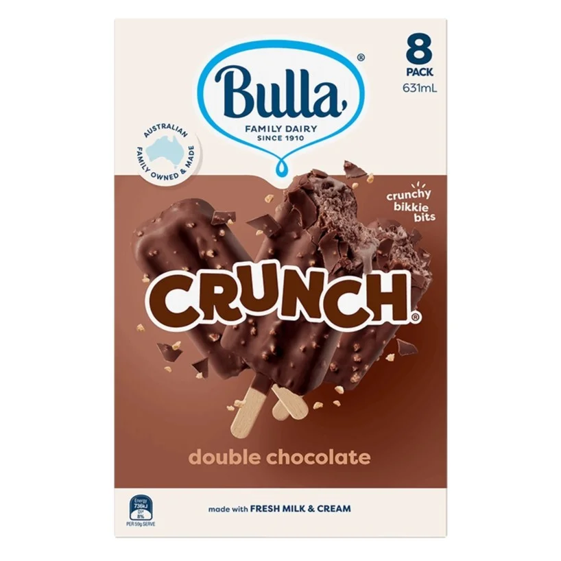 Bulla Crunch Ice Cream 8 Pack reviews | ProductReview.com.au