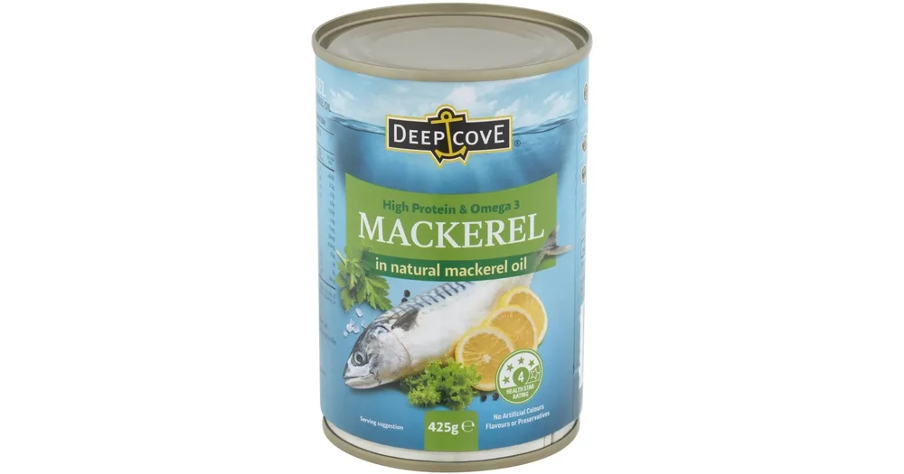 Deep Cove Mackerel in Natural Mackerel Oil reviews | ProductReview.com.au