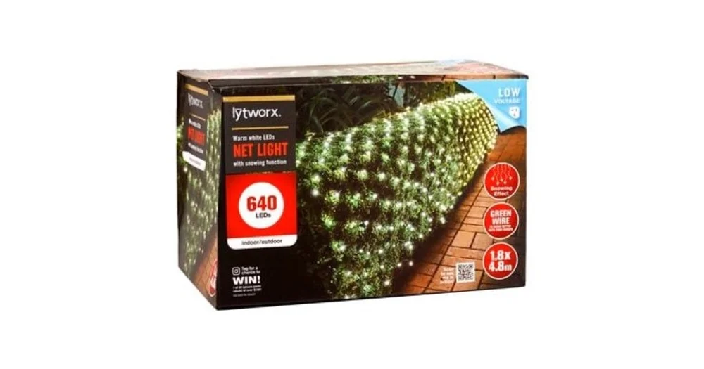 Lytworx 640 LED Warm White Snowing Net Light reviews | ProductReview.com.au