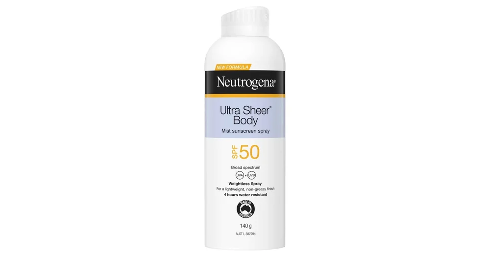 Neutrogena Ultra Sheer Body Mist SPF 50 reviews | ProductReview.com.au