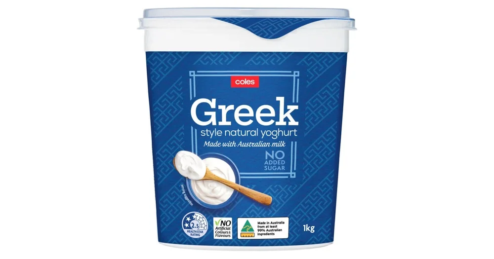 Coles Greek Style Natural Yoghurt reviews | ProductReview.com.au