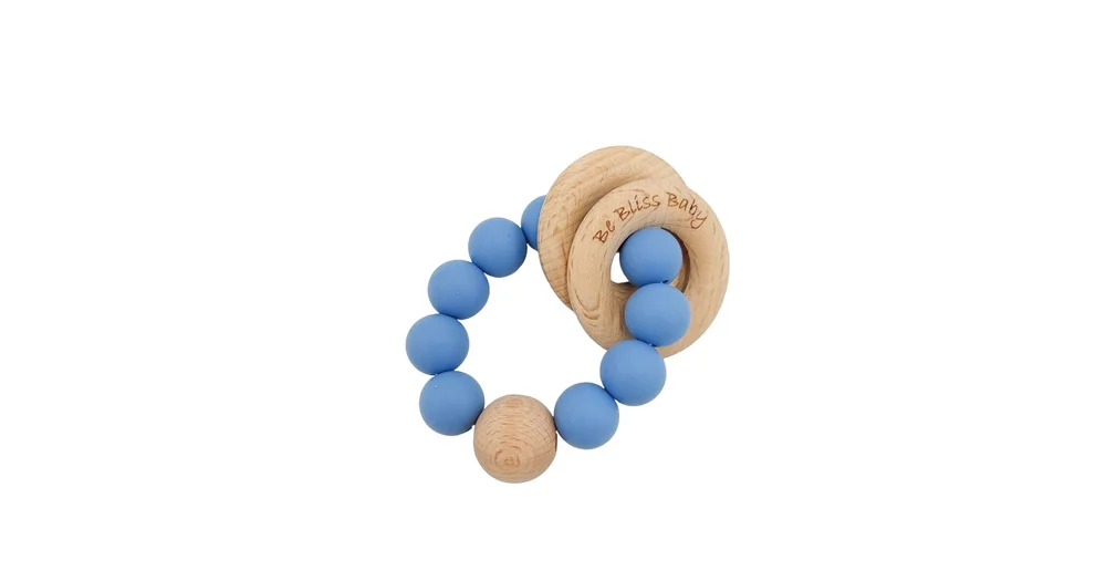 Be Bliss Baby Wood Rattle Silicone Baby Teether Ring reviews ...