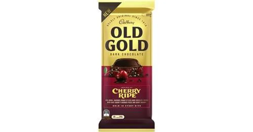 Cadbury Old Gold Dark Chocolate Cherry Ripe reviews | ProductReview.com.au