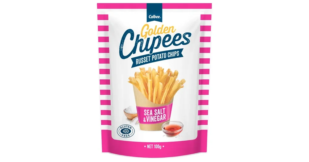 Calbee Golden Chipees Sea Salt & Vinegar reviews | ProductReview.com.au