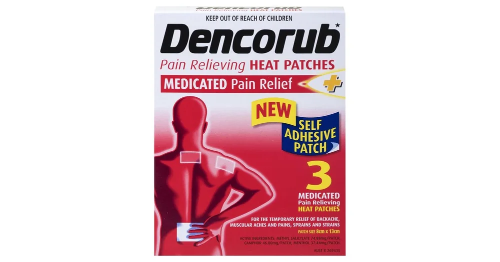 Dencorub Pain Relieving Heat Patches Questions | ProductReview.com.au