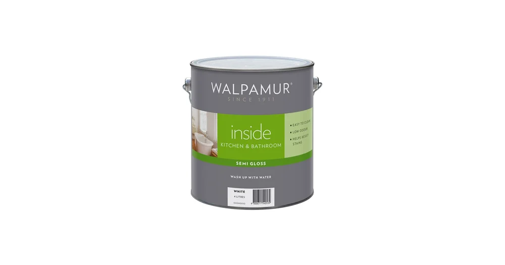 Walpamur Inside 4L White Semi Gloss Interior Paint reviews ...