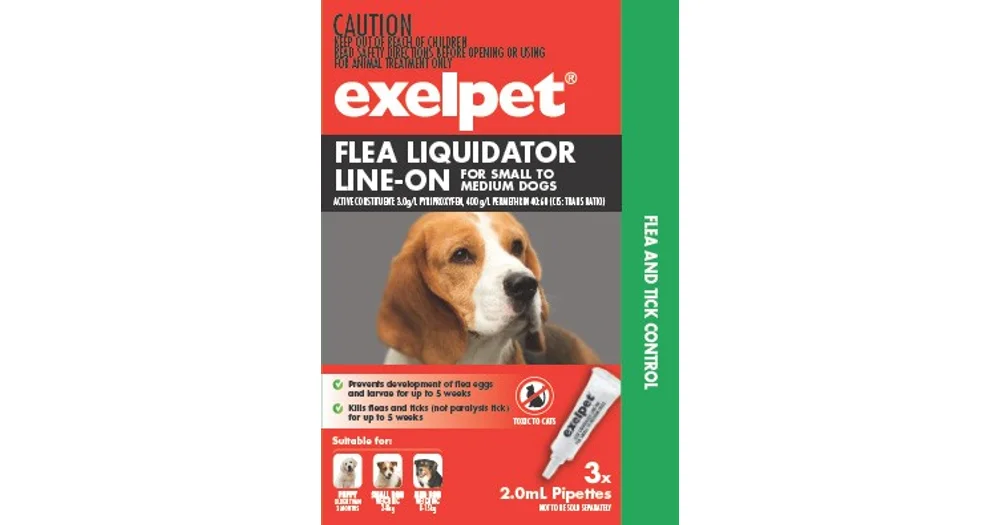 Exelpet Flea Liquidator Line-On for Small to Medium Dogs reviews ...