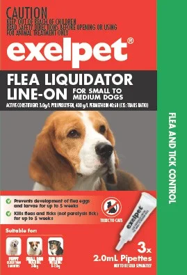 Exelpet Flea Liquidator Line-On for Small to Medium Dogs reviews ...