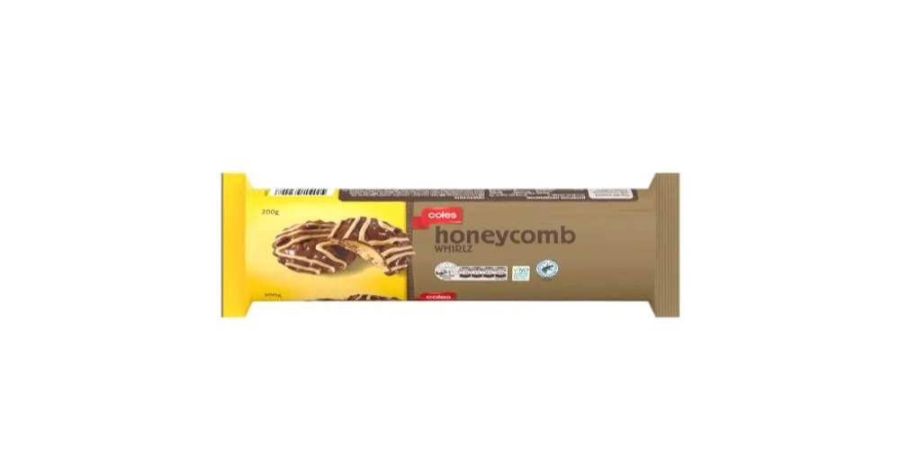 Coles Honeycomb Whirlz Chocolate Biscuits reviews | ProductReview.com.au