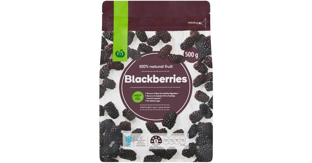 Woolworths Frozen Blackberries 500g reviews | ProductReview.com.au