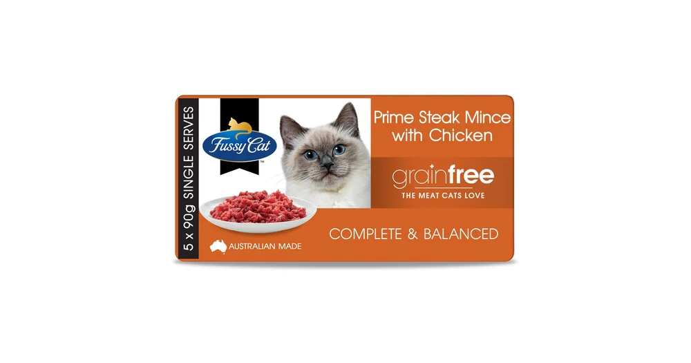 Fussy Cat Chilled Cat Food Prime Steak Mince with Chicken reviews ...