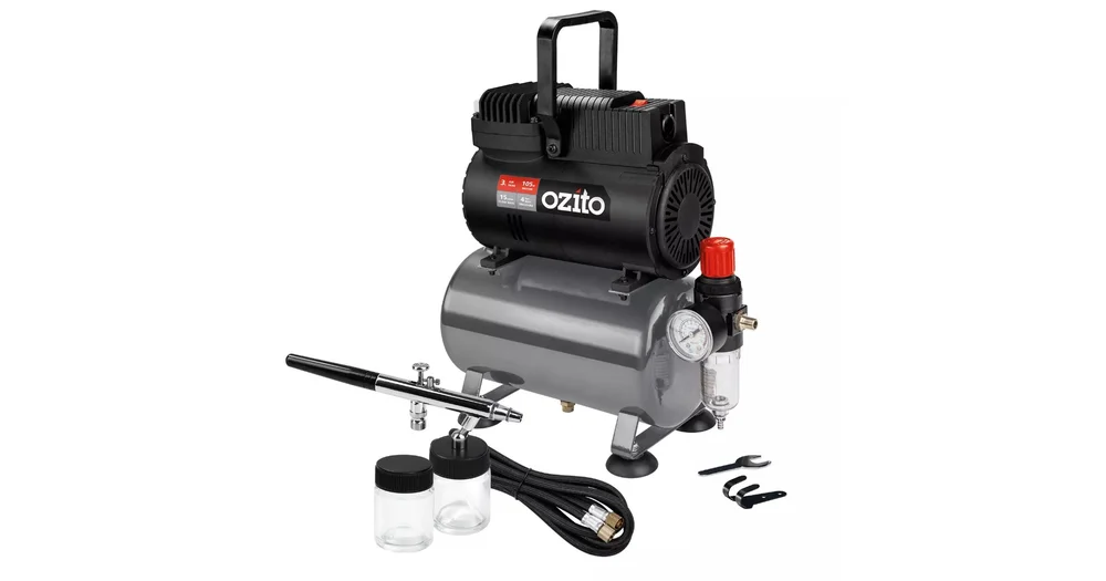 Ozito 3L 105W Airbrush & Mini Compressor Kit MACK-300 reviews ...