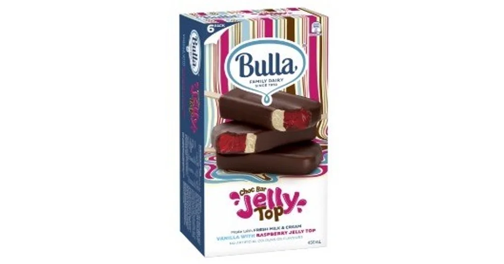 Bulla Choc Bar Jelly Top Vanilla & Raspberry reviews | ProductReview.com.au