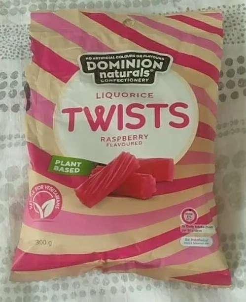 Dominion Naturals Confectionary Liquorice Twists Raspberry reviews ...