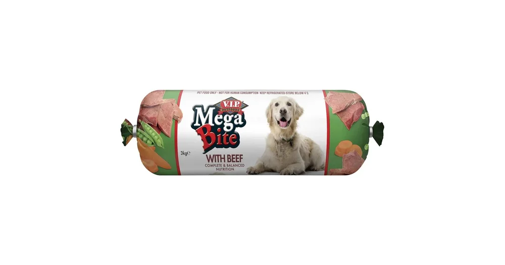 V.I.P. Petfoods Dog Food Dog Rolls Mega Bite with Beef reviews ...