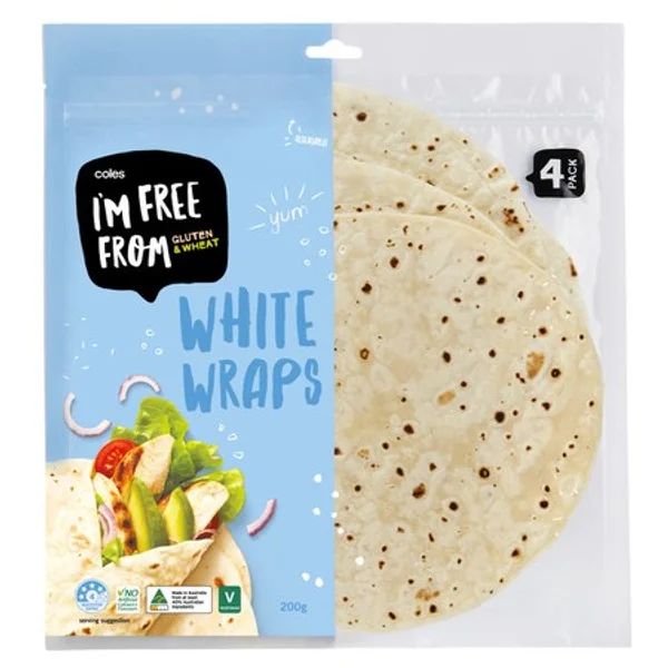 Coles I'M Free From White Wraps reviews | ProductReview.com.au