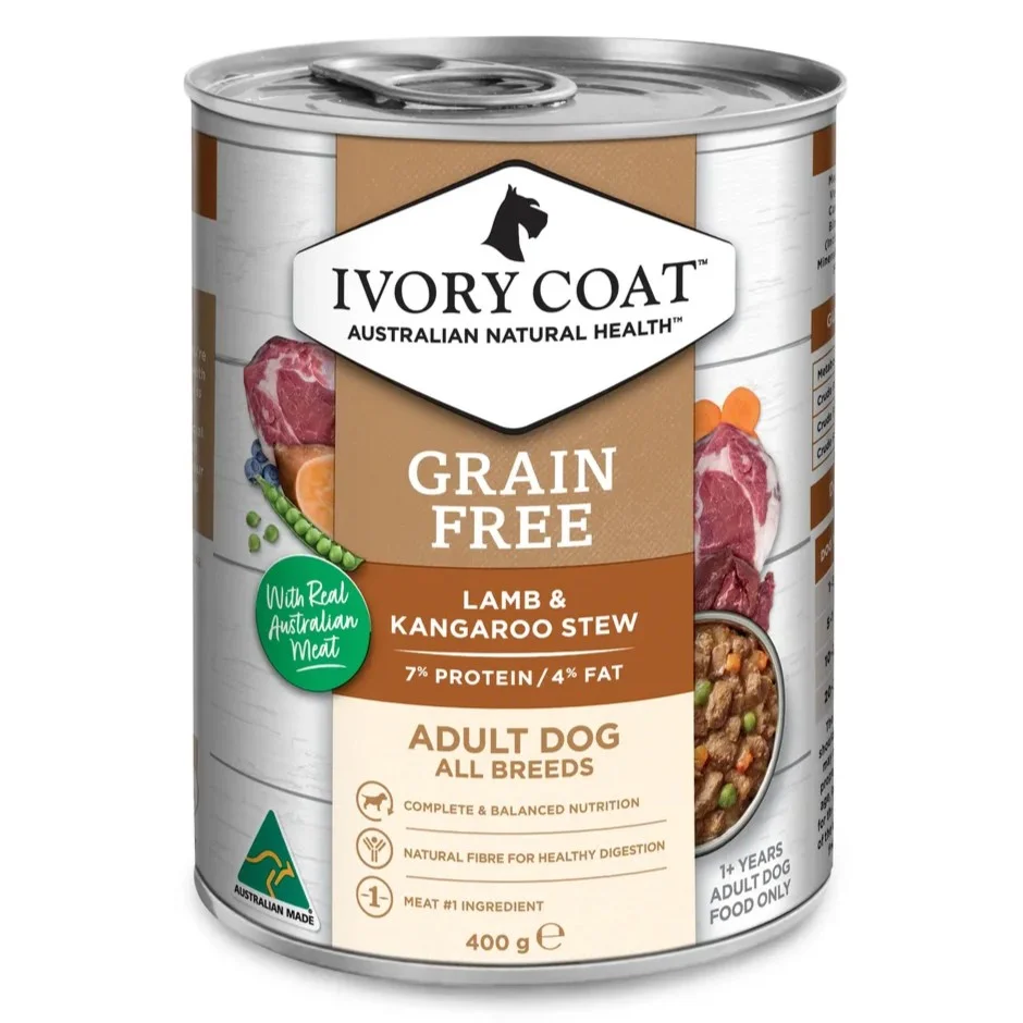 Ivory Coat Grain Free Adult Wet Dog Food Lamb & Kangaroo Stew reviews ...