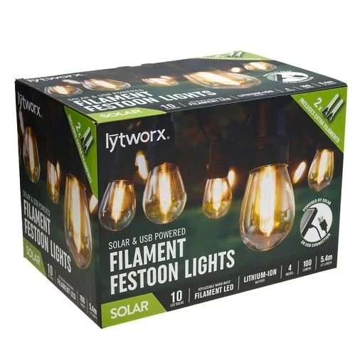 Lytworx Filament Festoon Solar and USB LED Lights reviews ...
