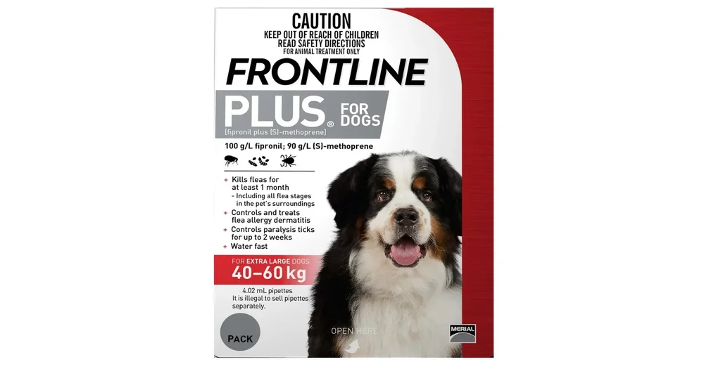 Frontline Plus for Extra Large Dog (40-60kg) reviews | ProductReview.com.au