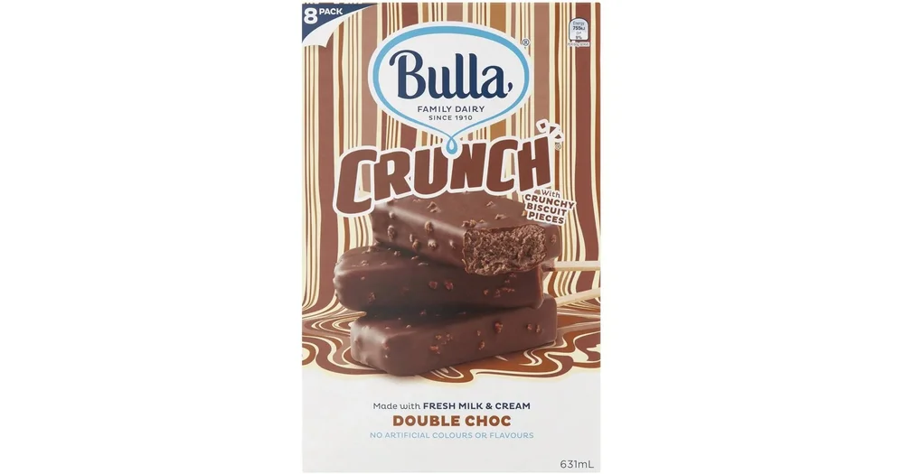 Bulla Crunch Ice Cream 8 Pack reviews | ProductReview.com.au
