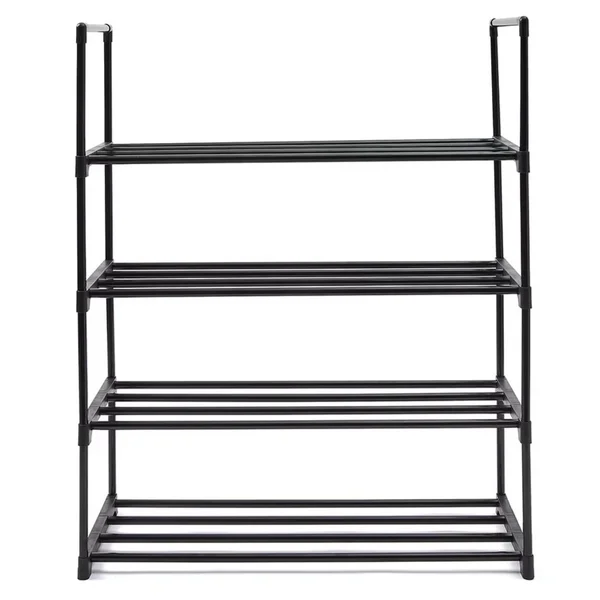 Kmart 4 Tier Stackable Black Shoe Rack reviews | ProductReview.com.au