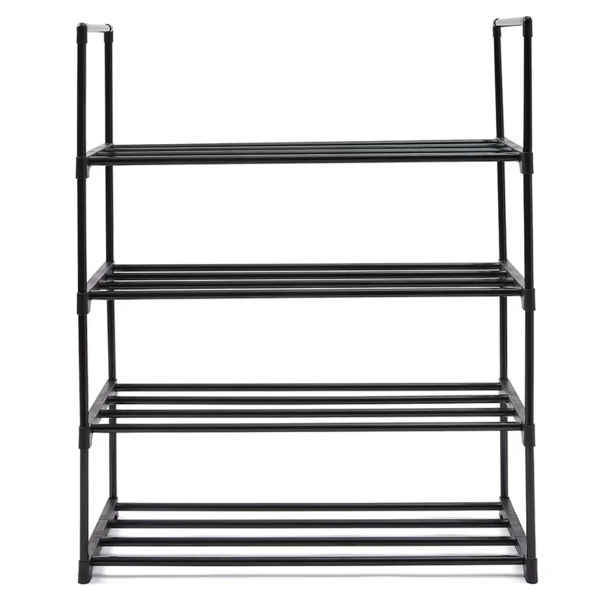 Kmart 4 Tier Stackable Black Shoe Rack reviews | ProductReview.com.au