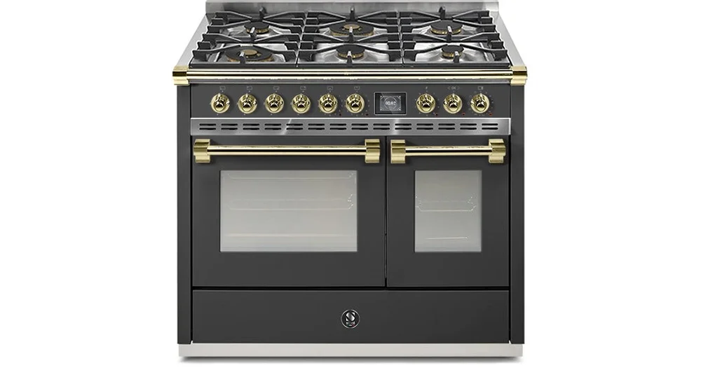 Steel Ascot 100cm Upright Cooker with Combi-Steam Dual Oven AQ10SF ...