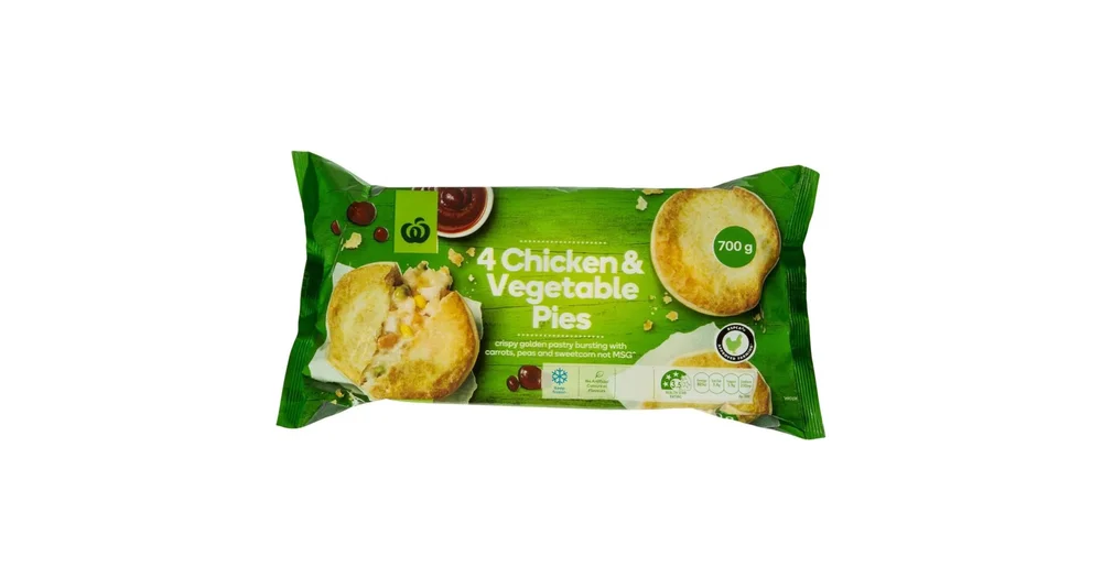 Woolworths Frozen Chicken & Vegetable Pie reviews | ProductReview.com.au