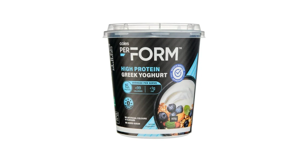 Coles Perform High Protein Greek Yoghurt reviews | ProductReview.com.au