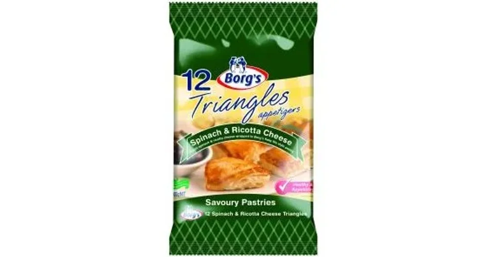 Borg's Spinach & Ricotta Triangles reviews | ProductReview.com.au
