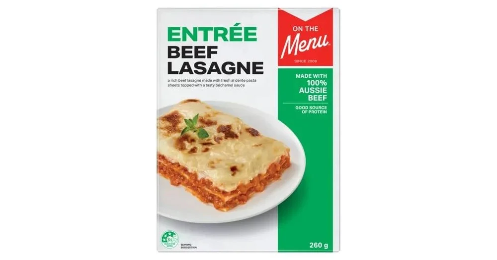 On The Menu Entree Beef Lasagne reviews | ProductReview.com.au