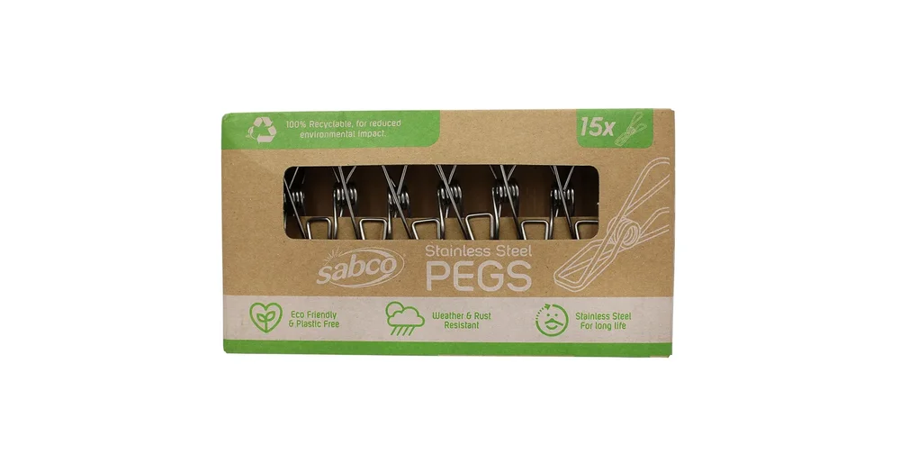 Sabco Stainless Steel Pegs 15 Pack | ProductReview.com.au