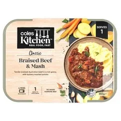 Coles Kitchen Braised Beef and Mash reviews | ProductReview.com.au