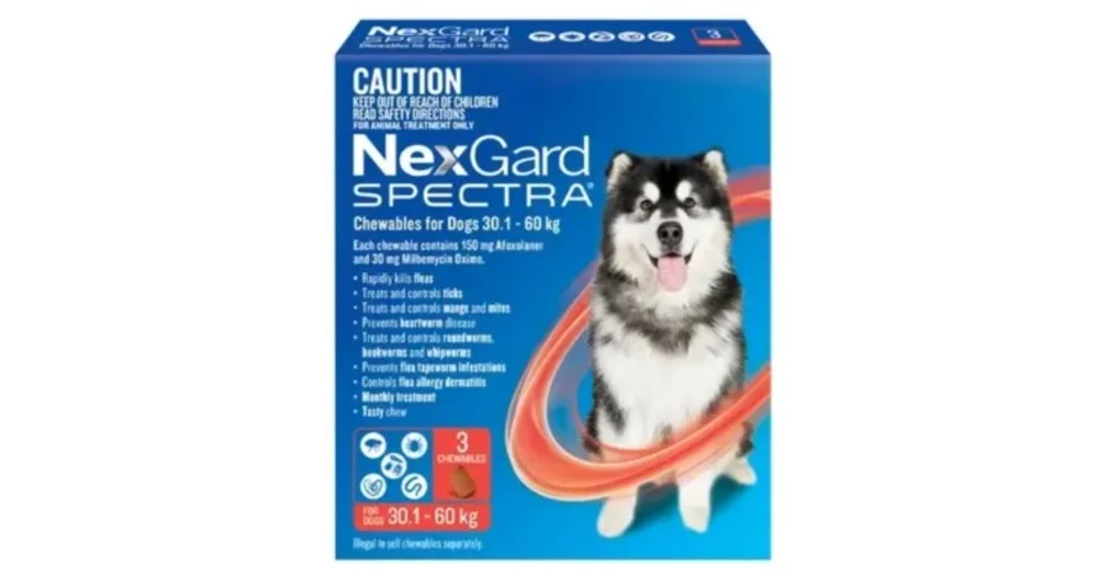 NexGard Spectra Very Large (30.1-60kg) reviews | ProductReview.com.au