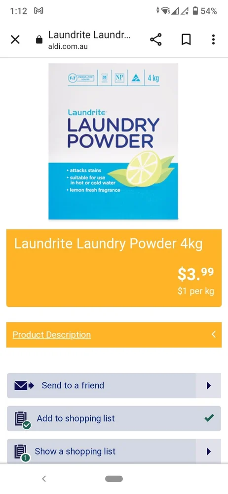 Laundrite (ALDI) Laundry Detergents reviews | ProductReview.com.au