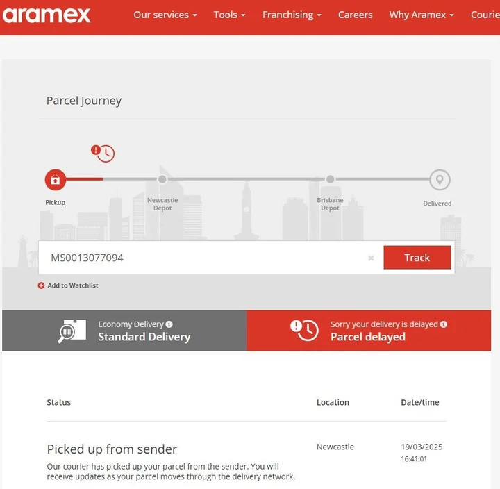 Aramex Australia reviews | ProductReview.com.au