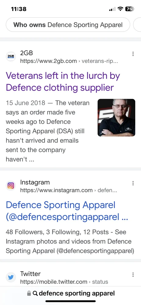 Defence Sporting Apparel reviews | ProductReview.com.au