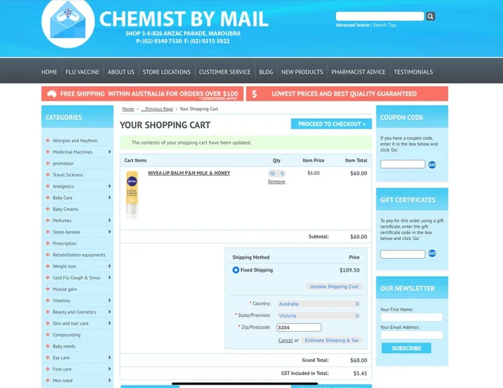 Chemist By Mail reviews | ProductReview.com.au