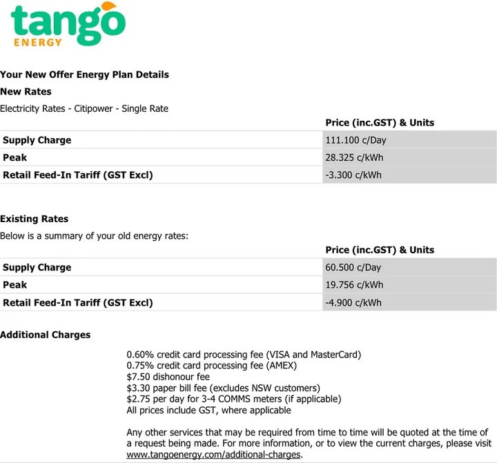 Tango Energy reviews | ProductReview.com.au