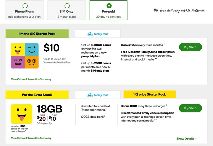 Everyday Mobile from Woolworths reviews | ProductReview.com.au