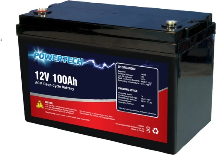 Powertech 12V 100Ah AGM Deep Cycle Battery reviews | ProductReview.com.au