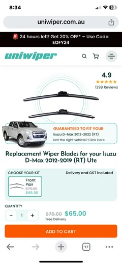 Uniwiper Wiper Blades reviews | ProductReview.com.au
