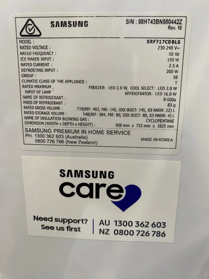 Samsung 719L French Door SRF717CDBLS (Black Stainless Steel) reviews ...